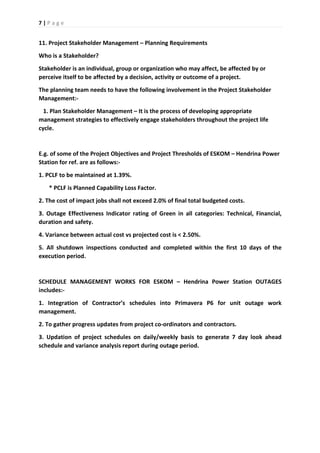 Outage planning | PDF