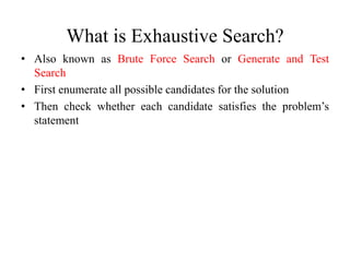 Exhaustive Search | PPTX