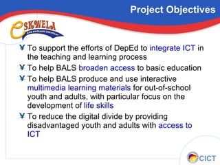 E Skwela & Ict4 E Brief | PPT | Education