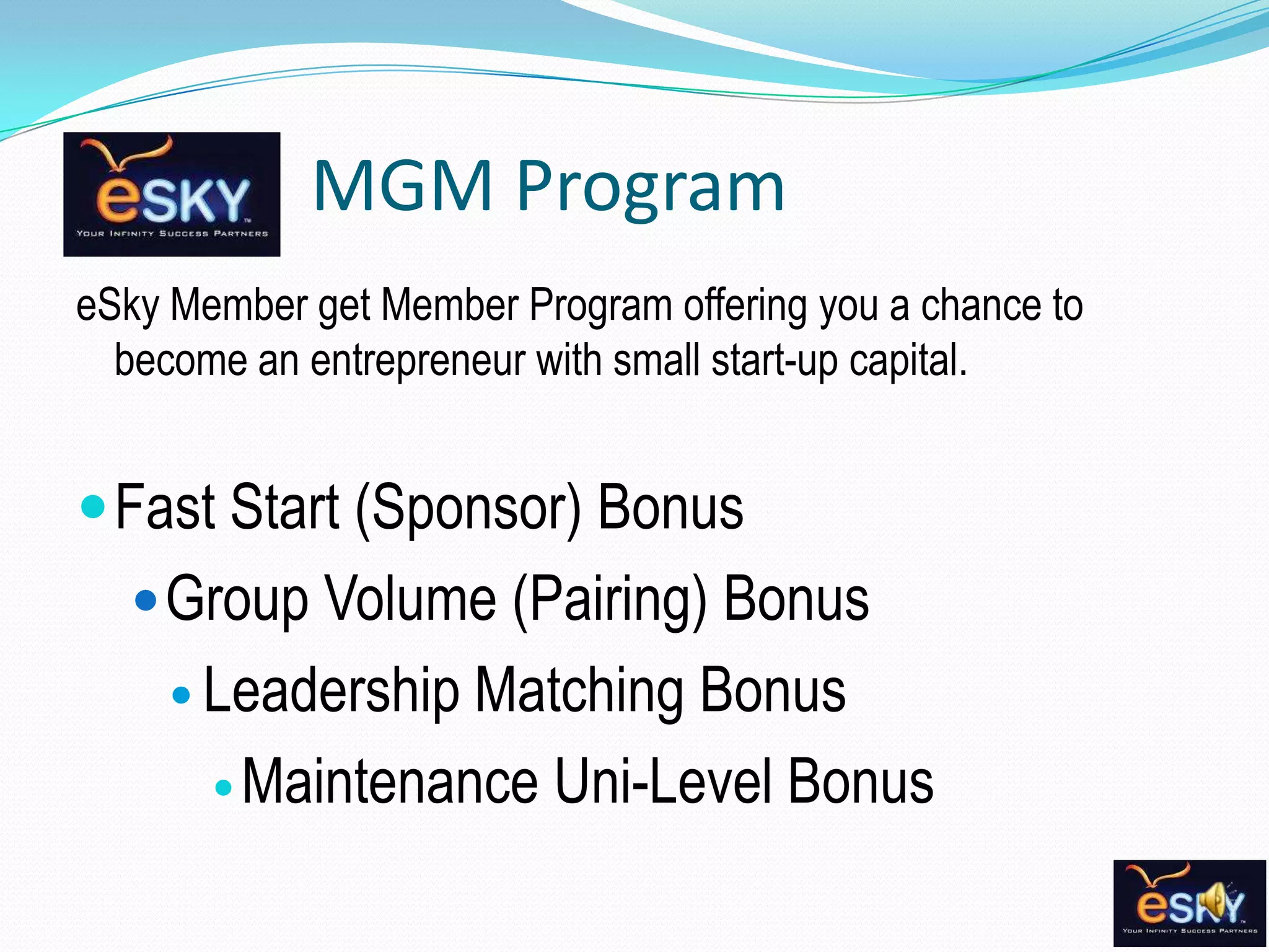 ESKY MGM marketing plan with voice over ver.2.1 | PPT