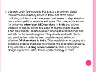 eSearch Logix Technologies Pvt. Ltd. – A Leading Digital Transformation Expert that Delivers ...