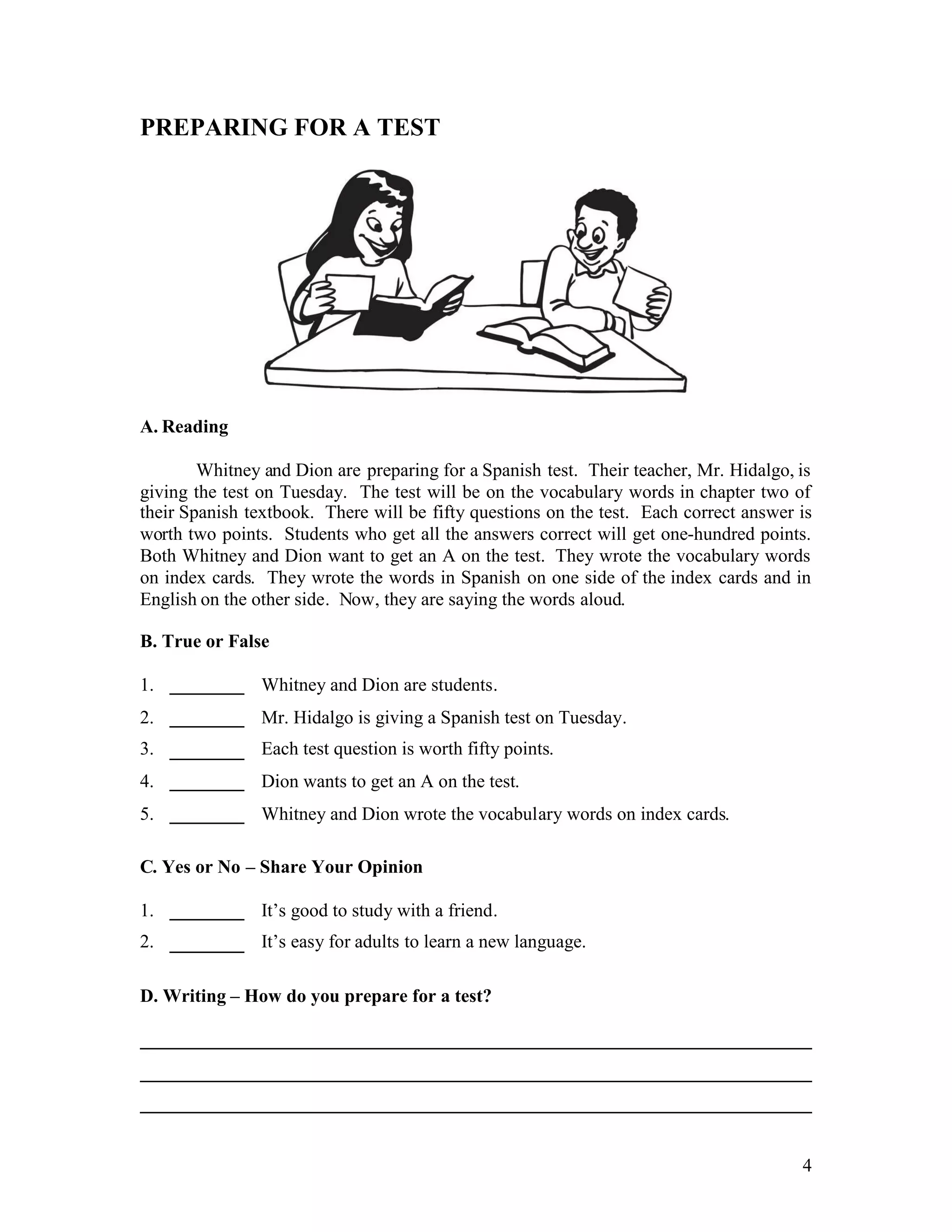 ESL worksheets Book 2 - Short Stories for Adult Students | PDF