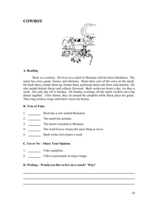 ESL worksheets Book 2 - Short Stories for Adult Students | PDF