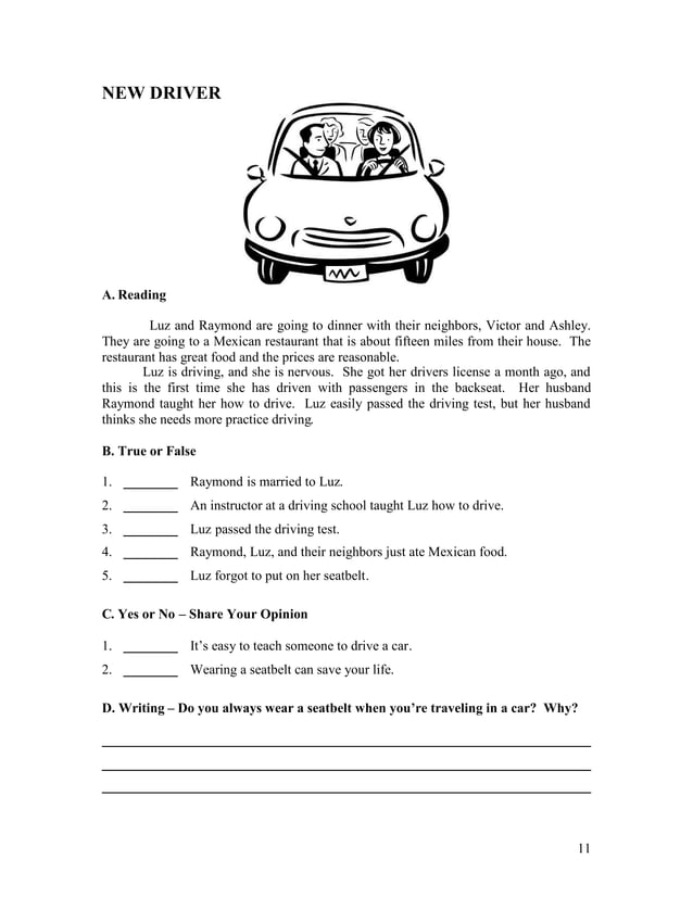 ESL worksheets Book 2 - Short Stories for Adult Students | PDF