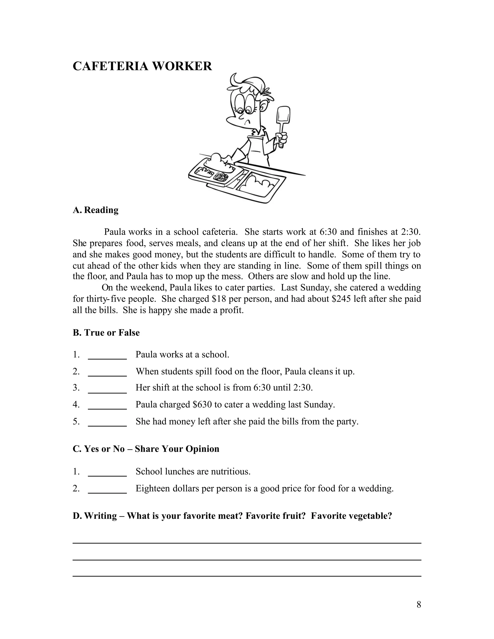 ESL worksheets Book 3 - Short Stories for Adult Students | PDF