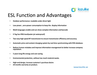 Electronics Shelf Labeling (ESL) Solution | PDF