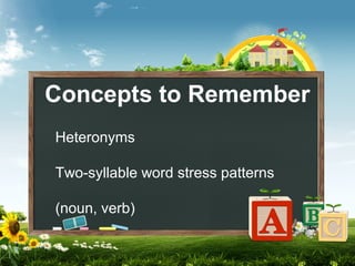 Heteronyms | PPT