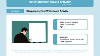 Fun ESL Whiteboard Games & Activities | PPTX