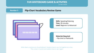 Fun ESL Whiteboard Games & Activities | PPTX