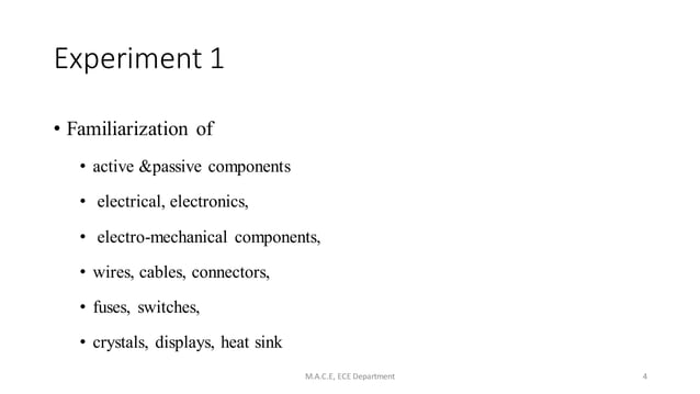 ESL 130- ELECTRICAL & ELECTRONICS WORKSHOP.pdf | Consumer Electronics ...