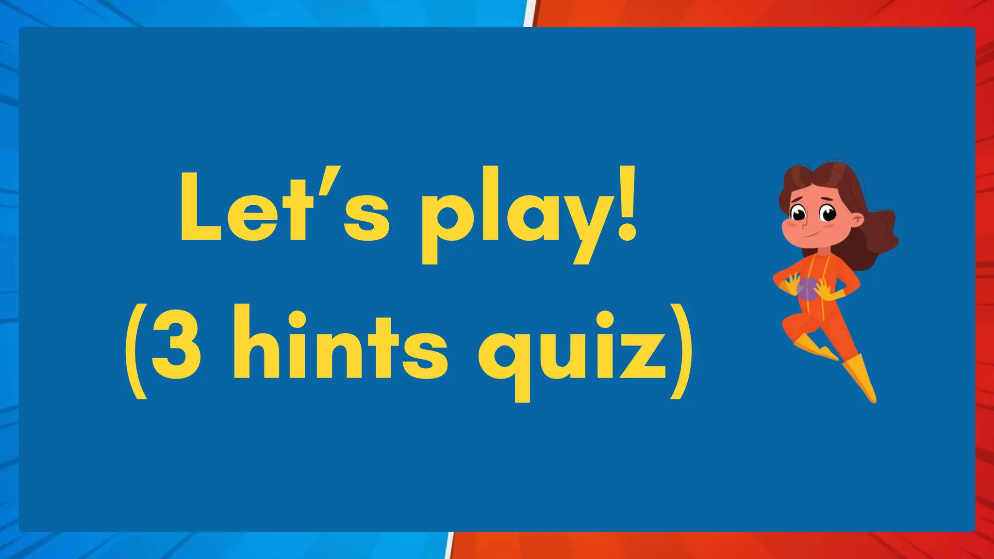Three Hint Quiz for ESL Classroom Activity | PPTX