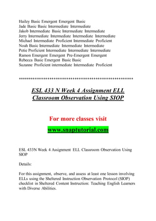 Esl 433 n Education Redefined-snaptutorial.com