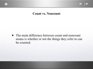 Esl c count and non count | PPT