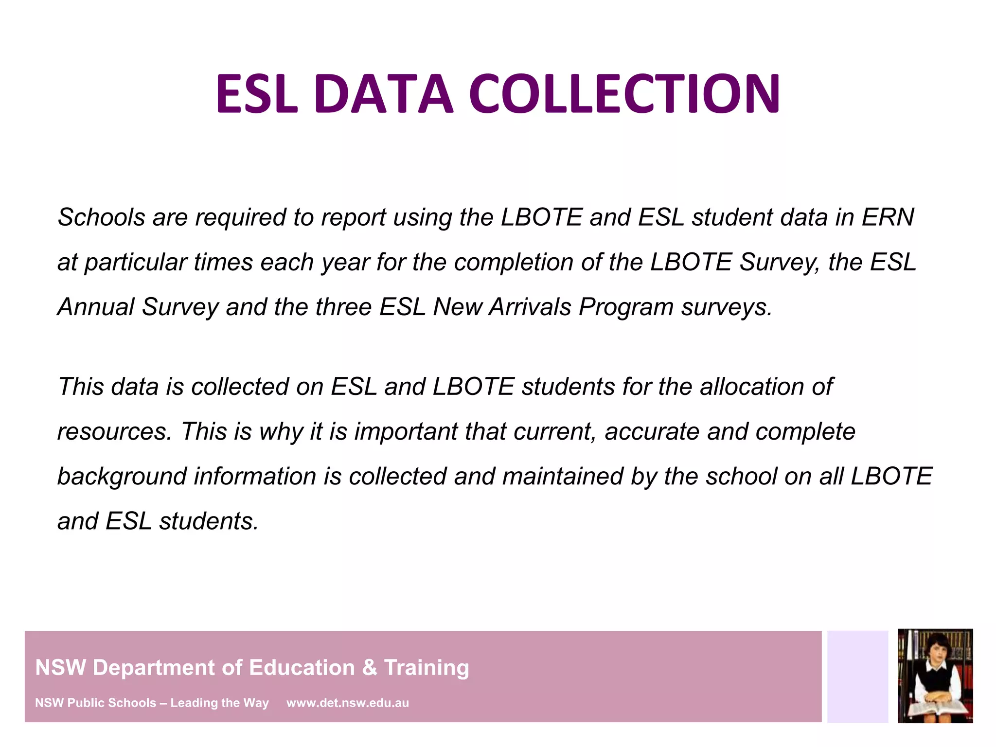 Esl data collection | PPTX