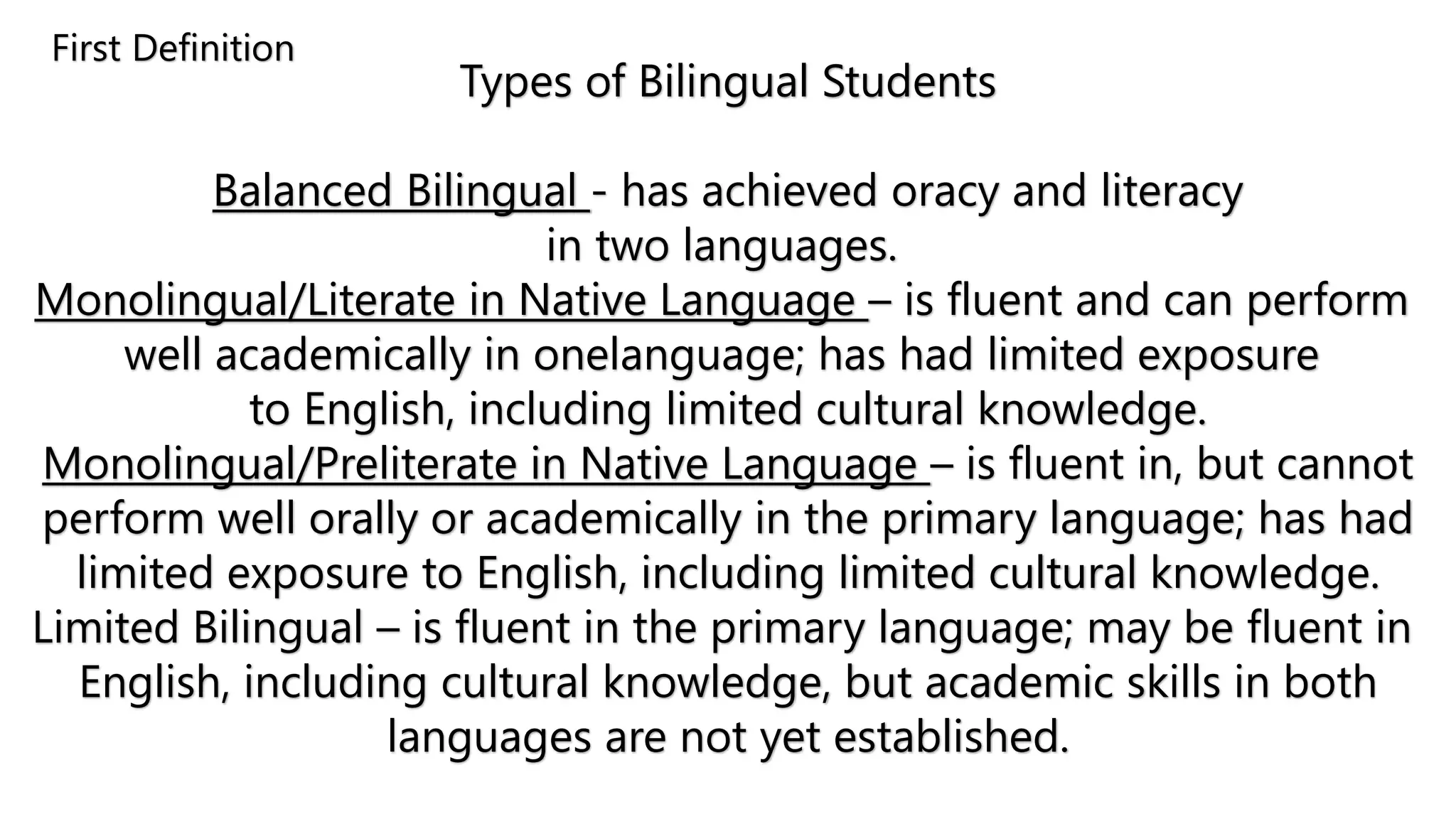 Esl definitions | PPT