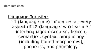 Esl definitions | PPT