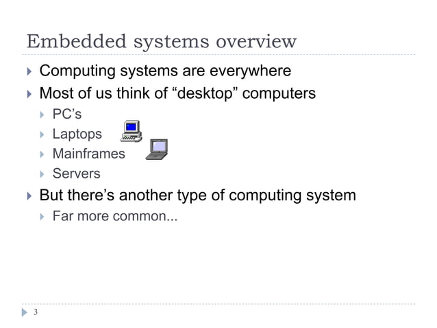 Introduction to Embedded Systems | PPTX | Computing | Technology & Computing