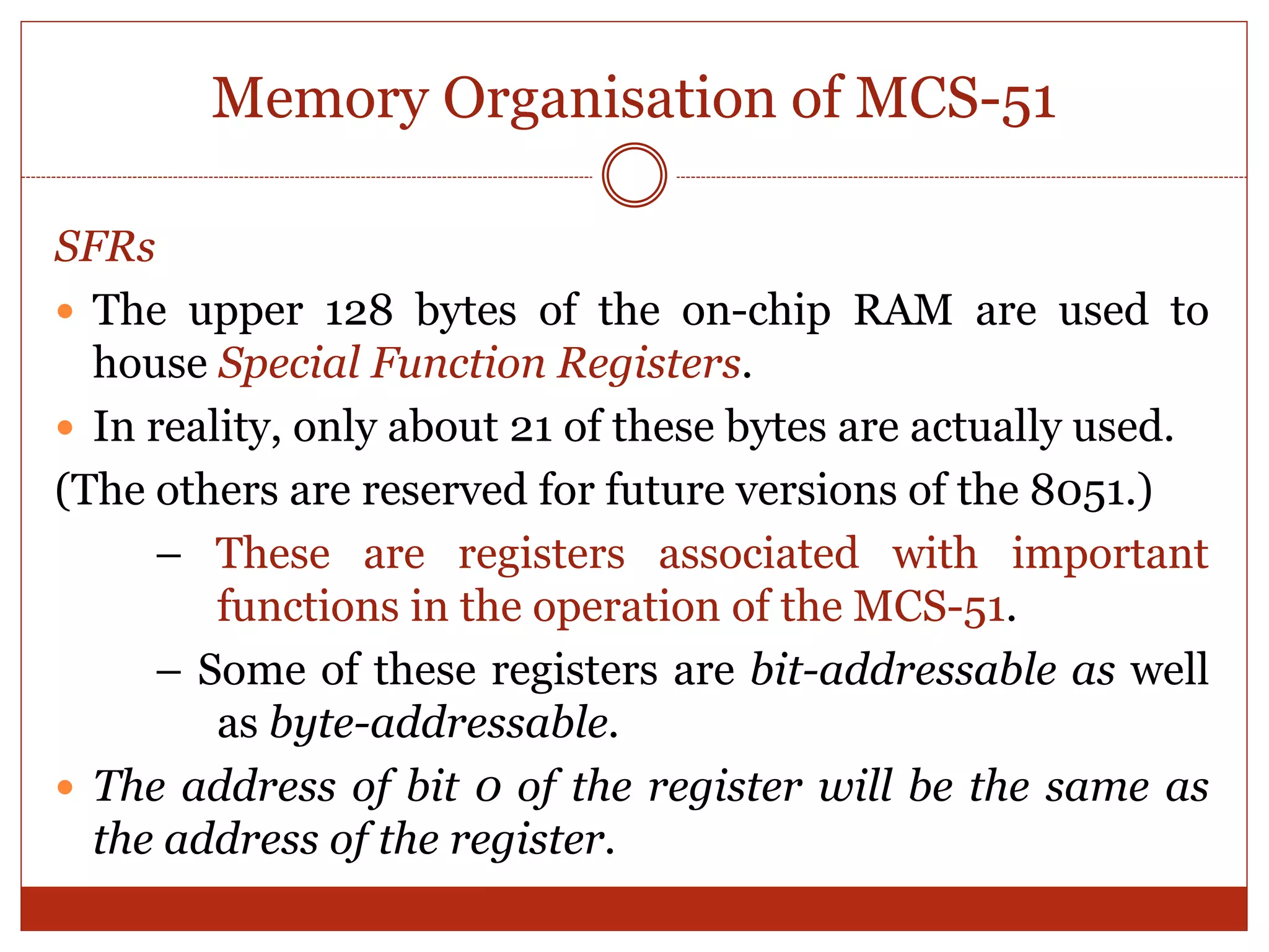 Architecture of the Intel 8051 Microcontroller | PPTX