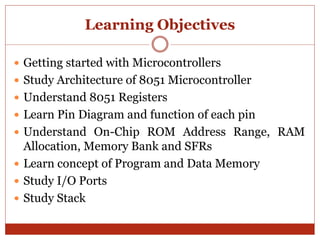 Architecture of the Intel 8051 Microcontroller | PPTX