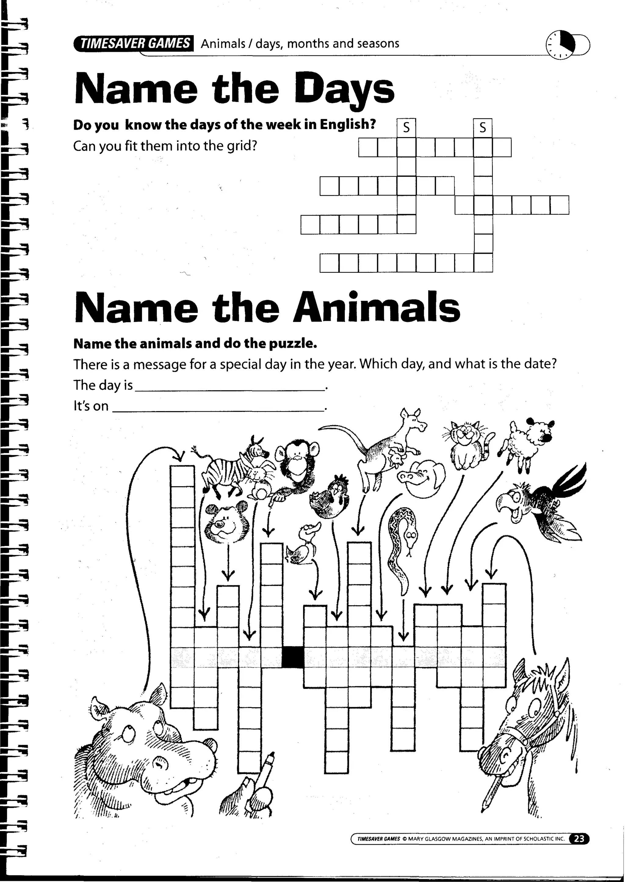 Esl english teaching resources timesaver games | PDF