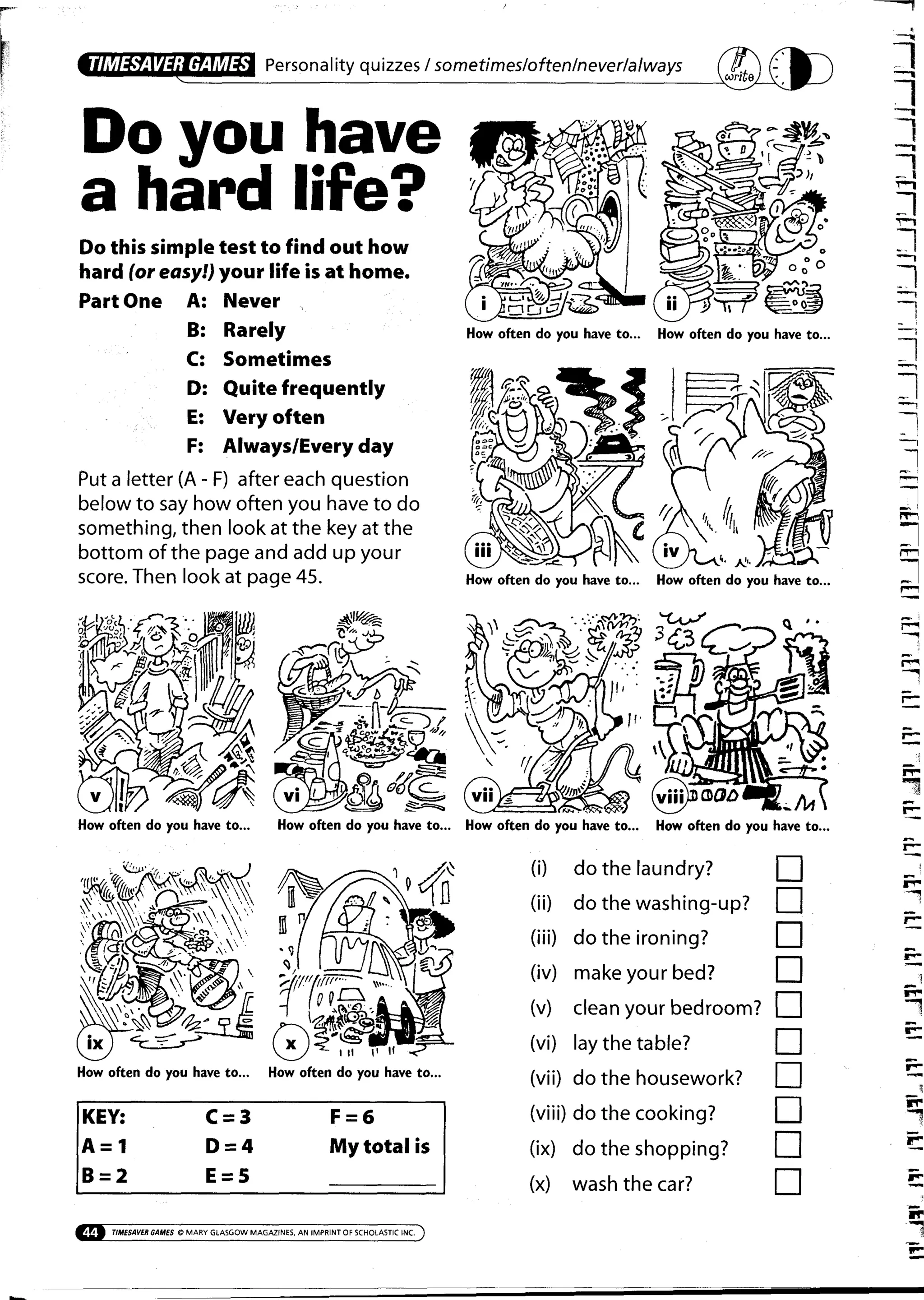 Esl english teaching resources timesaver games | PDF