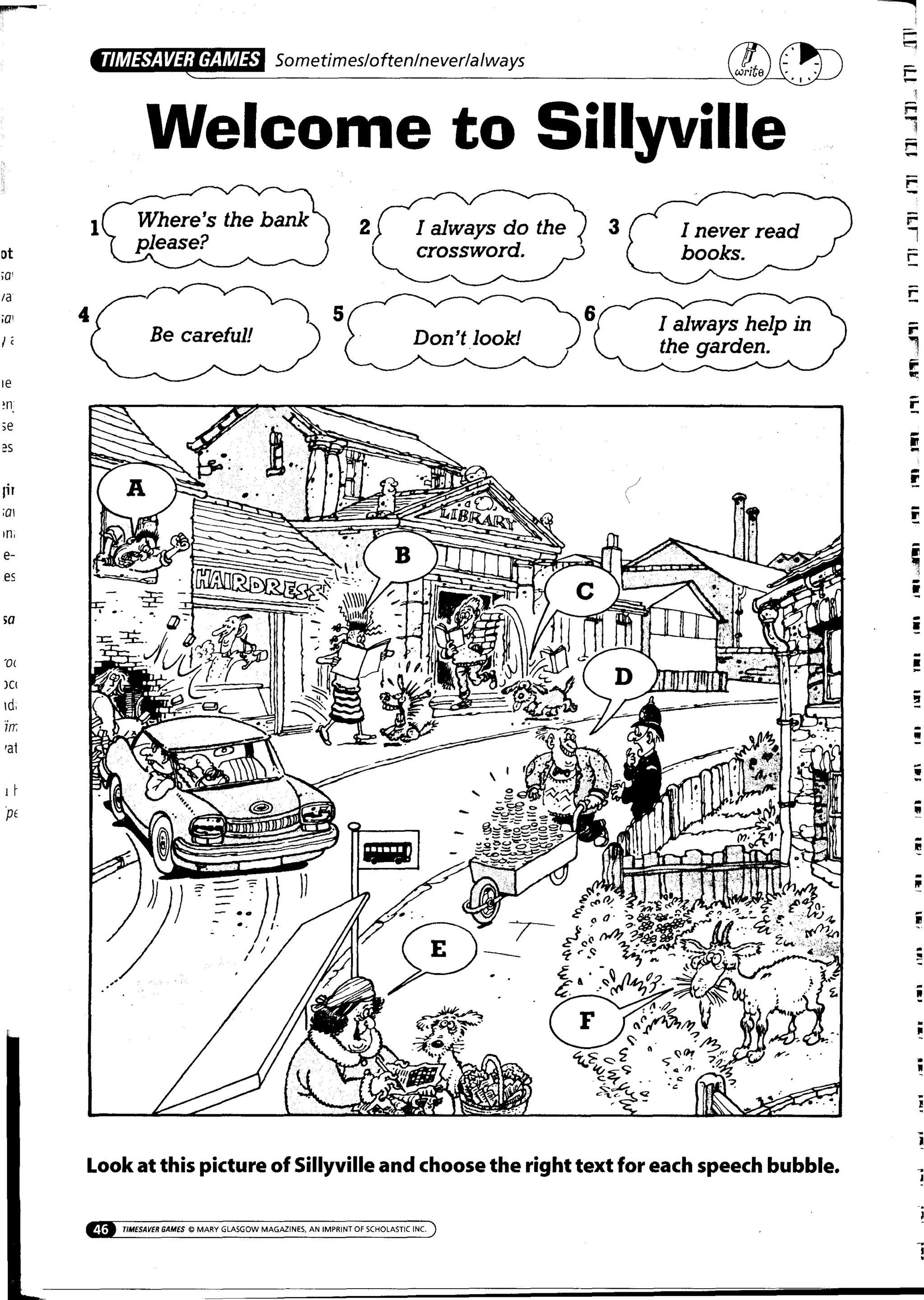 Esl english teaching resources timesaver games | PDF