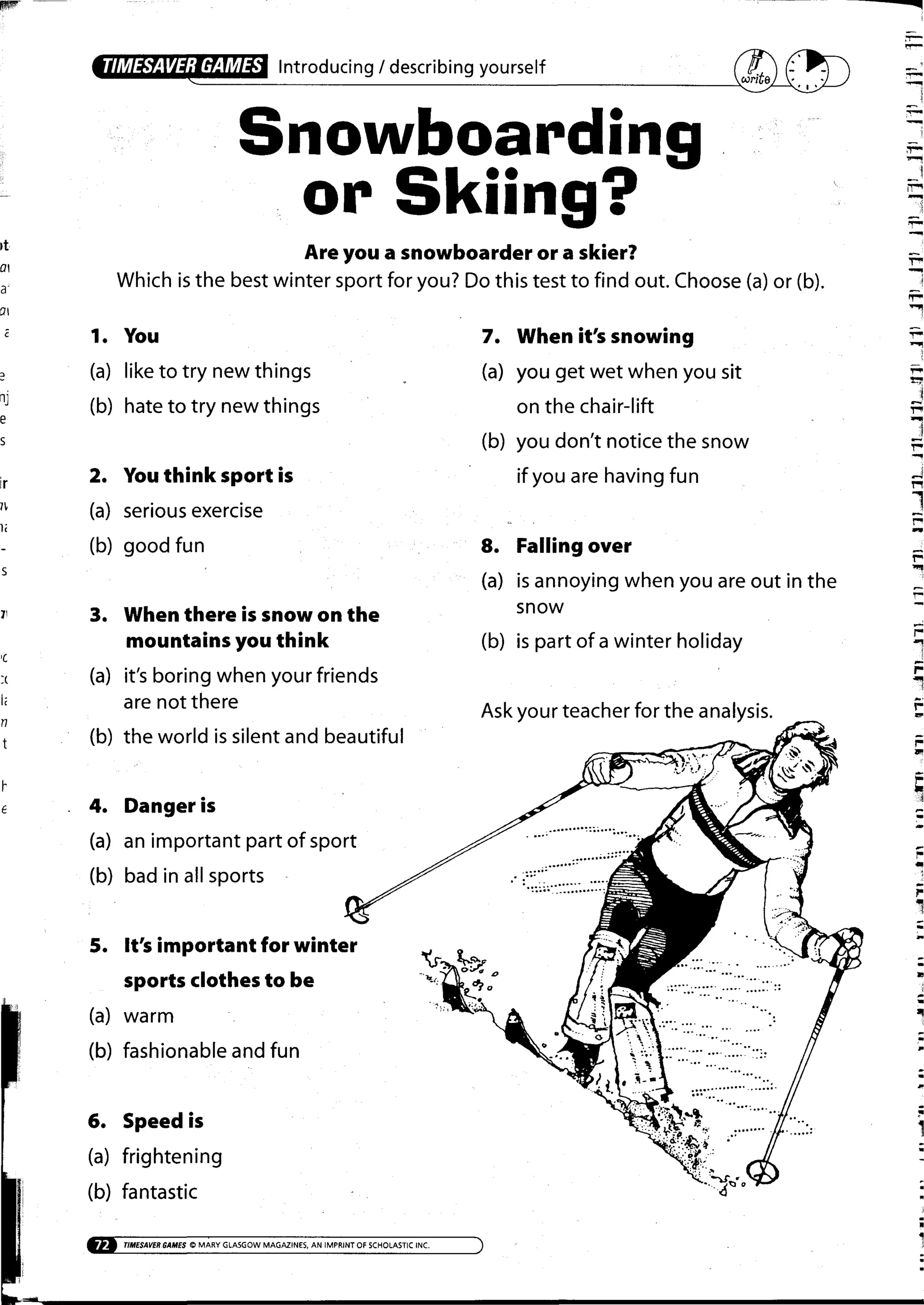 Esl english teaching resources timesaver games | PDF