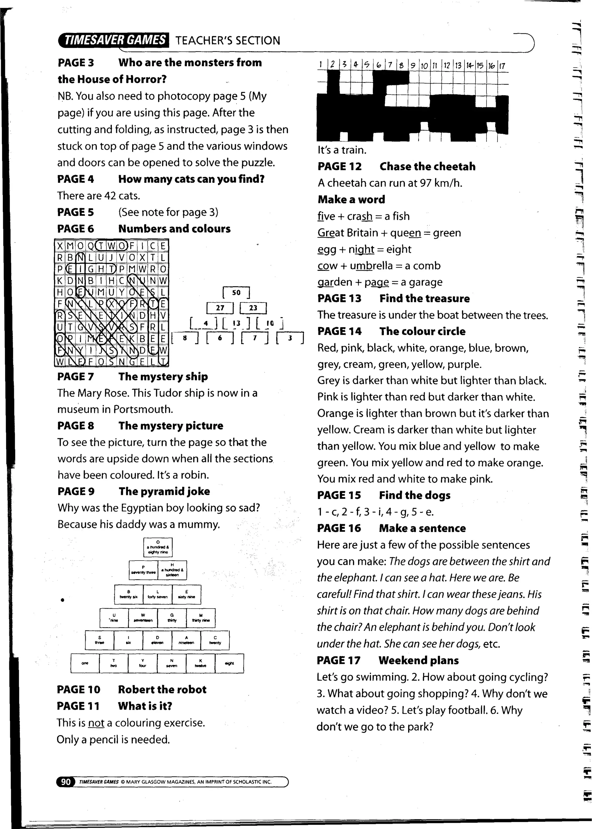 Esl english teaching resources timesaver games | PDF