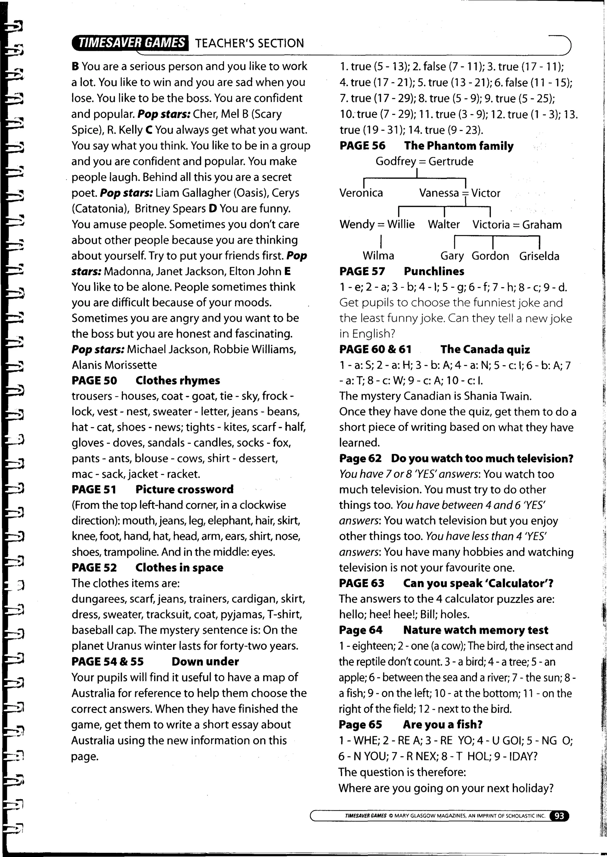 Esl english teaching resources timesaver games | PDF