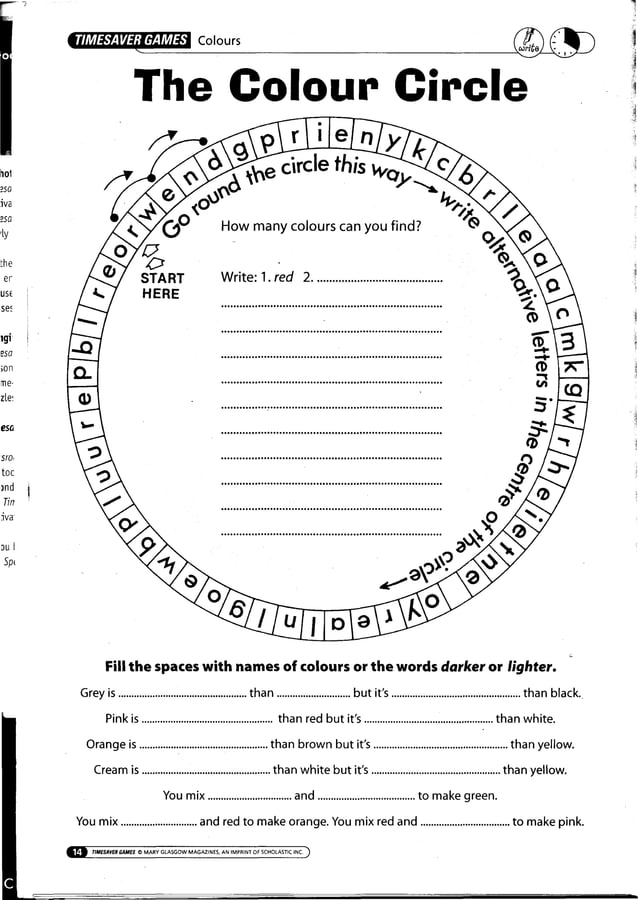 Esl english teaching resources timesaver games | PDF