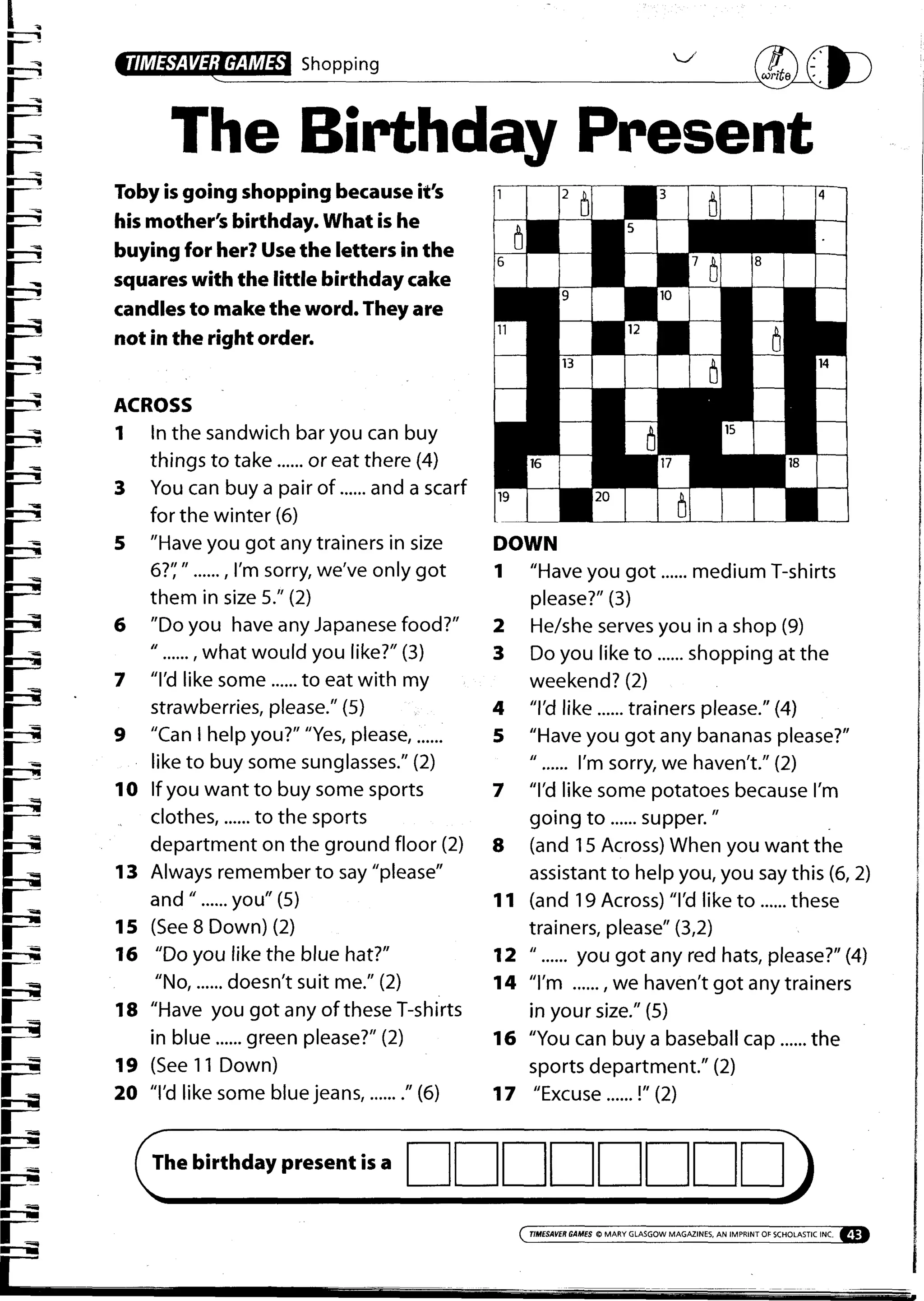 Eslenglish teaching resources timesaver games | PDF