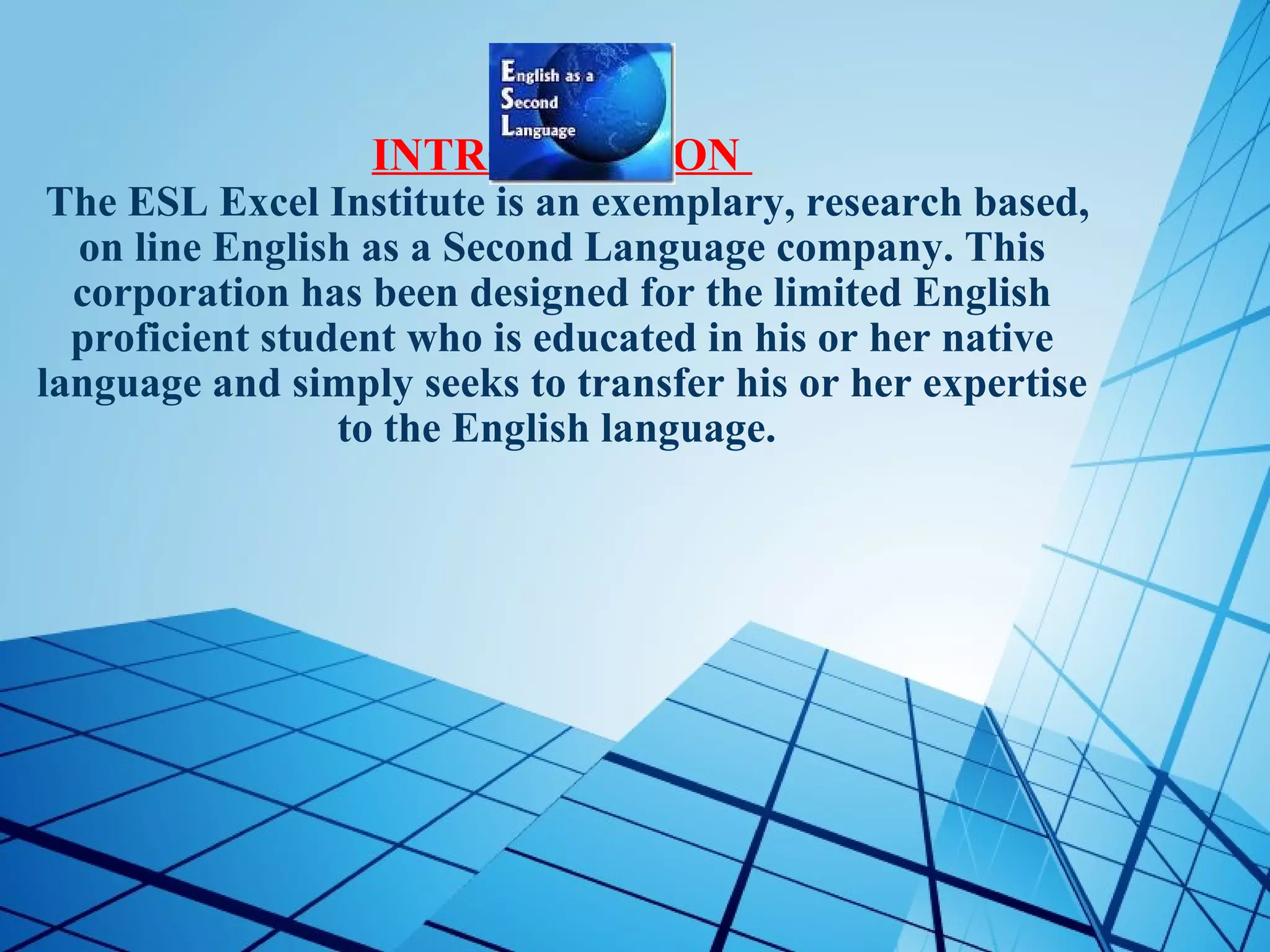 ESL Excellence Welcome and Goals | PPT