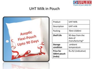 Esl flexipak -Aseptic Pouch Filling Machine for UHT Milk | PPTX