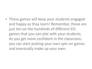 Esl games for grammar review | PPTX