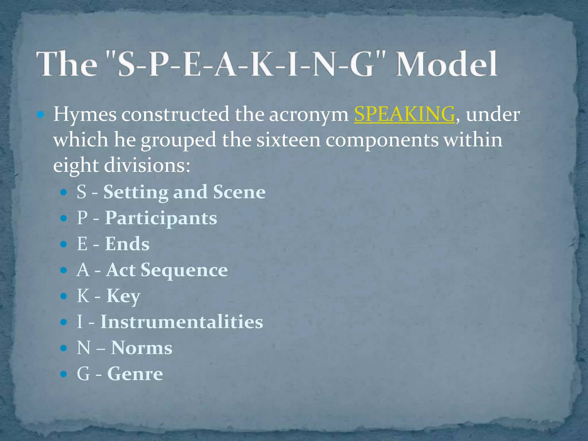 hymes and bachman's theories/model of communicative competence | PPTX