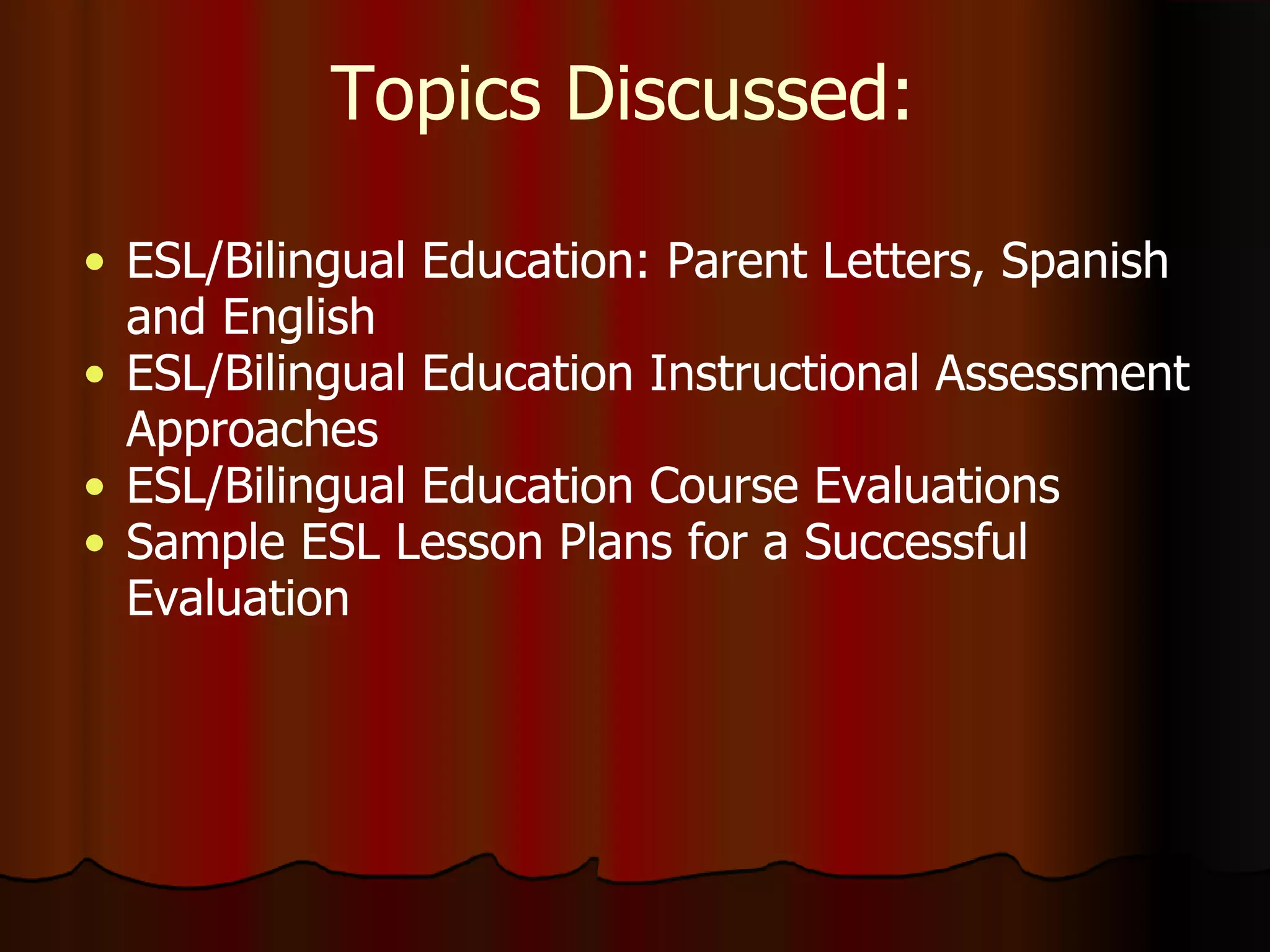 ESL Learning Standards Preview Presentation | PPT | Education