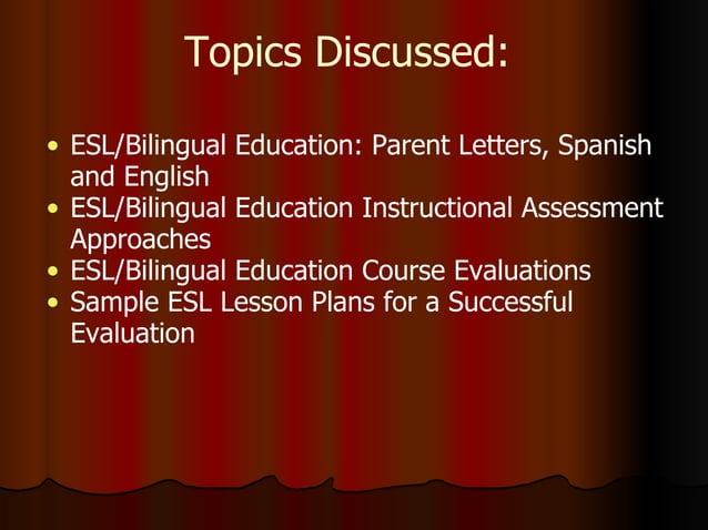 ESL Learning Standards Preview Presentation | PPT