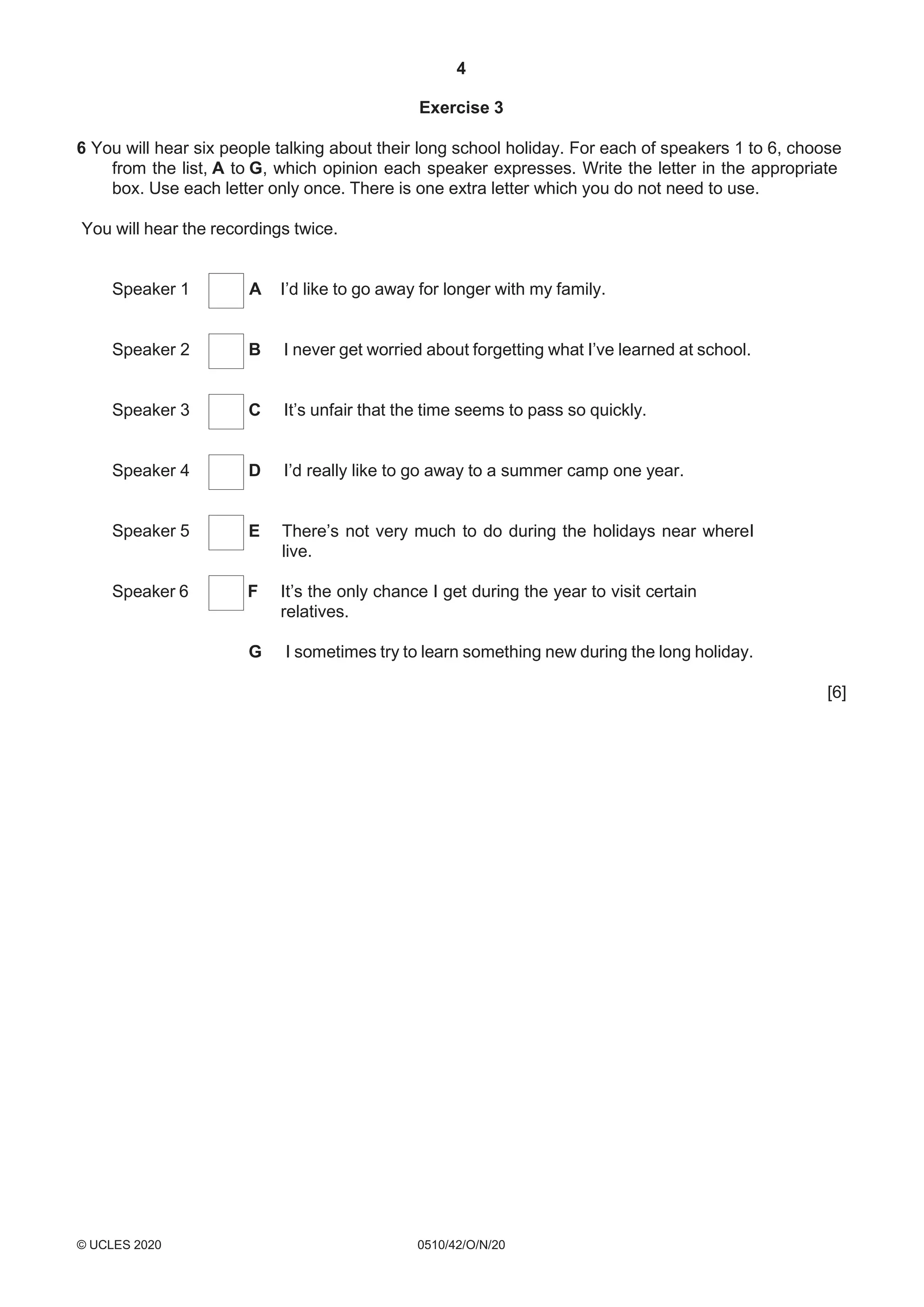 Esl listening mock test qp | PDF