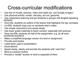ESL Modifications Presentation | PPT