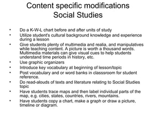 ESL Modifications Presentation | PPT