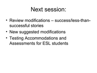 ESL Modifications Presentation | PPT