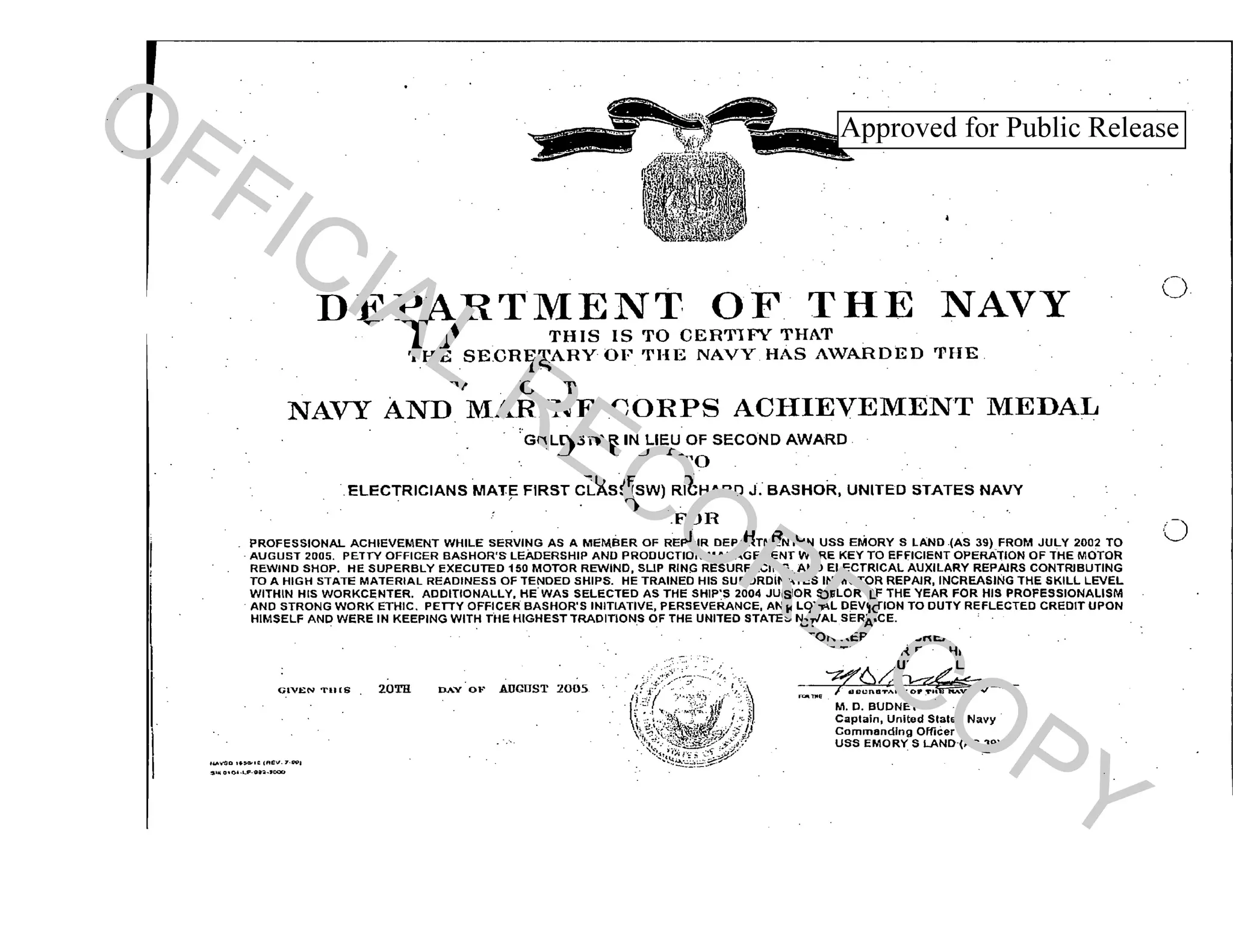 Navy and Marine Corps Achievement Medal | PDF