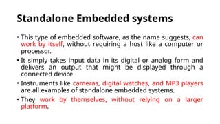 Embedded Systems and its applications... | PPT