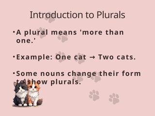 ESL Plurals Guide, for ell learners - kids. B1 level | PPTX