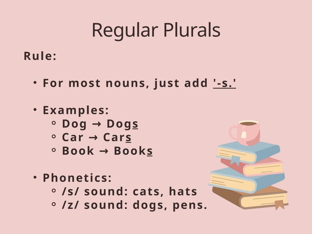 ESL Plurals Guide, for ell learners - kids. B1 level | PPT