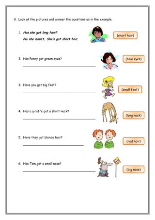 Have got - ESL printables | DOC