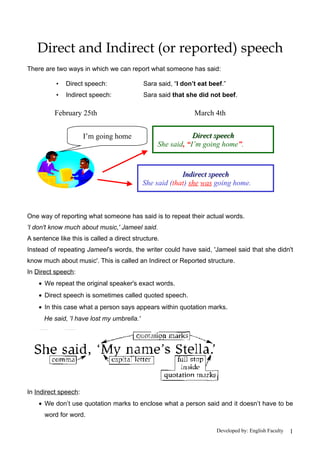 Direct and reported speech | DOC