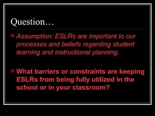 ESLR Presentation | PPT