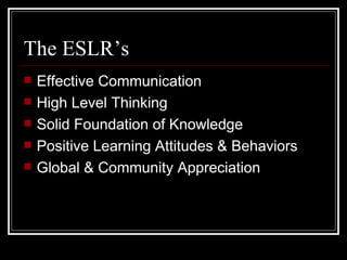 ESLR Presentation | PPT