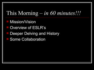 ESLR Presentation | PPT